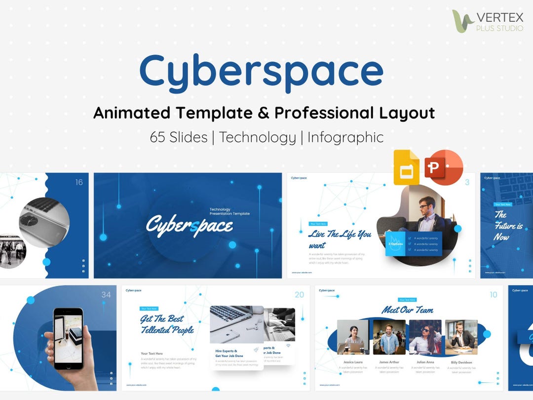Cyberspace Animated Powerpoint Template | Infographic | High-end ...