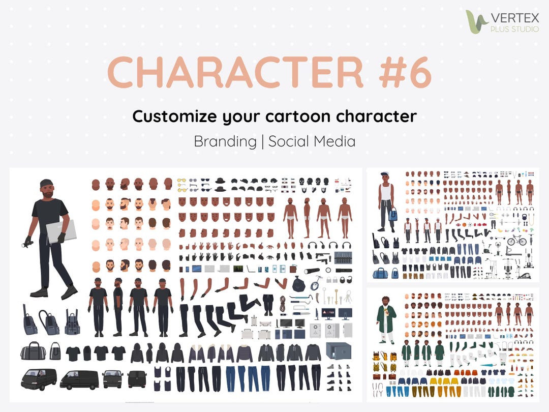 Customize Your Cartoon Character to Life | Character#6 | AI Format ...