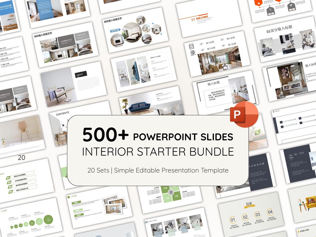 500+ Slides | Interior Designer Starter Bundle | Powerpoint Template ...