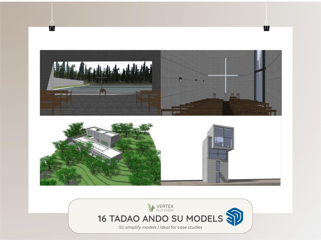16 Tadao Ando SU Model | Sketchup Study Model | Architecture, Interior ...
