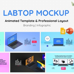 Laptop Mockup Animated Powerpoint Template | Infographic | High-end ...