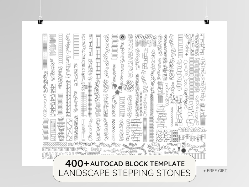 400+ Landscape Stepping Stones | Autocad Blocks Library Template in Dwg ...