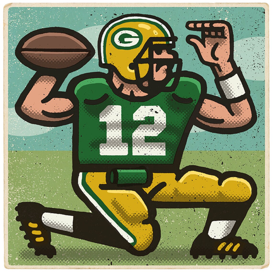 Aaron Rodgers Portrait - Etsy