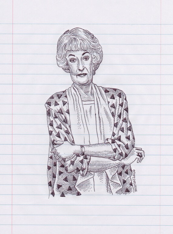 Bea Arthur Painting Bea Arthur Print | Etsy