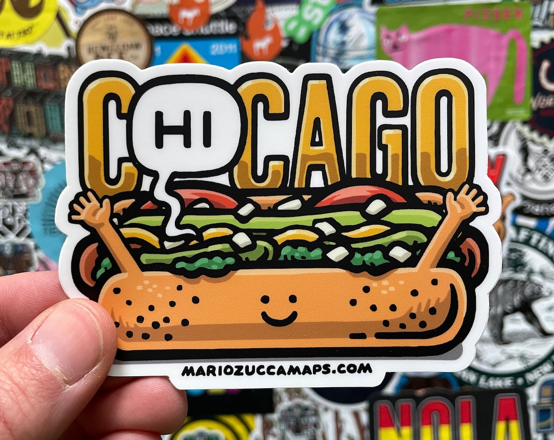 C(hi)cago Dog Sticker - Etsy