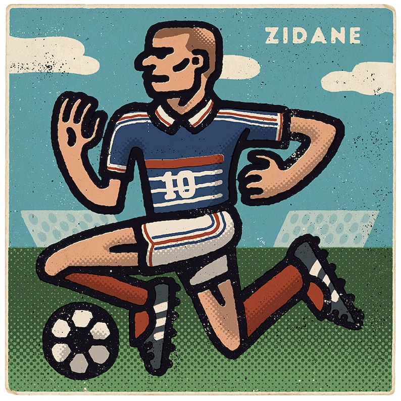 Zinedine Zidane Portrait - Etsy