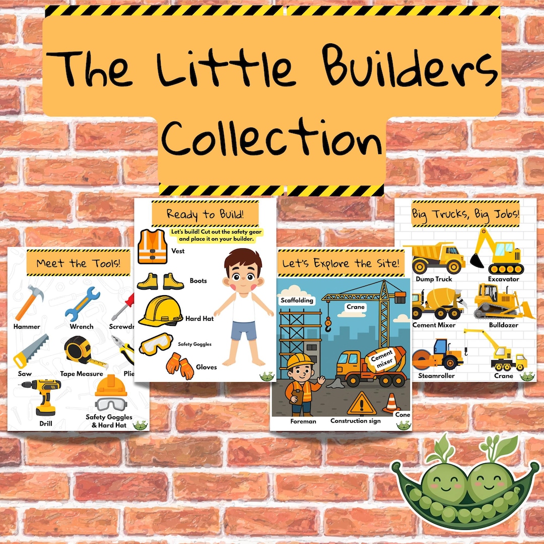 The Little Builders Collection | Printable Construction Activities for ...