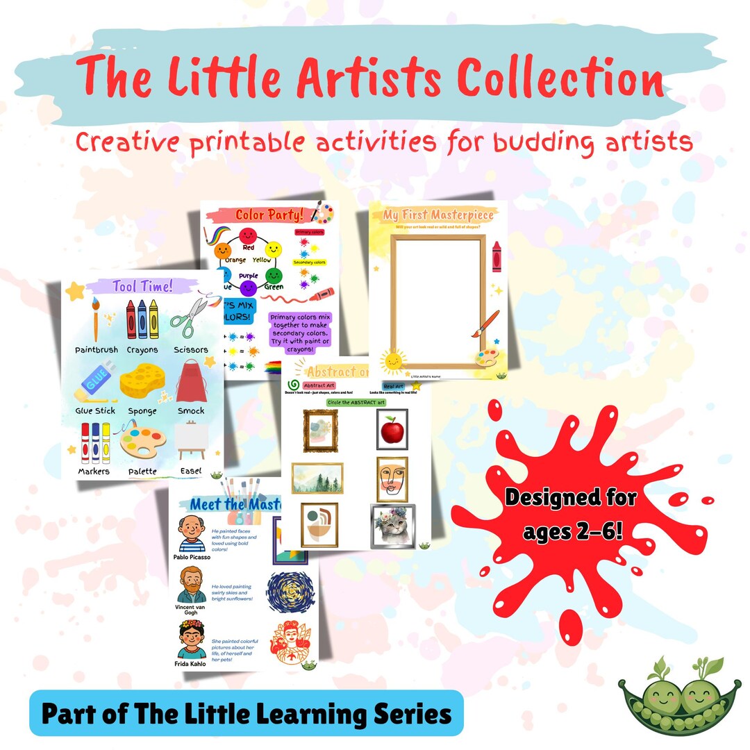 The Little Artists Printable Set | Interactive Art Fun for Preschool ...