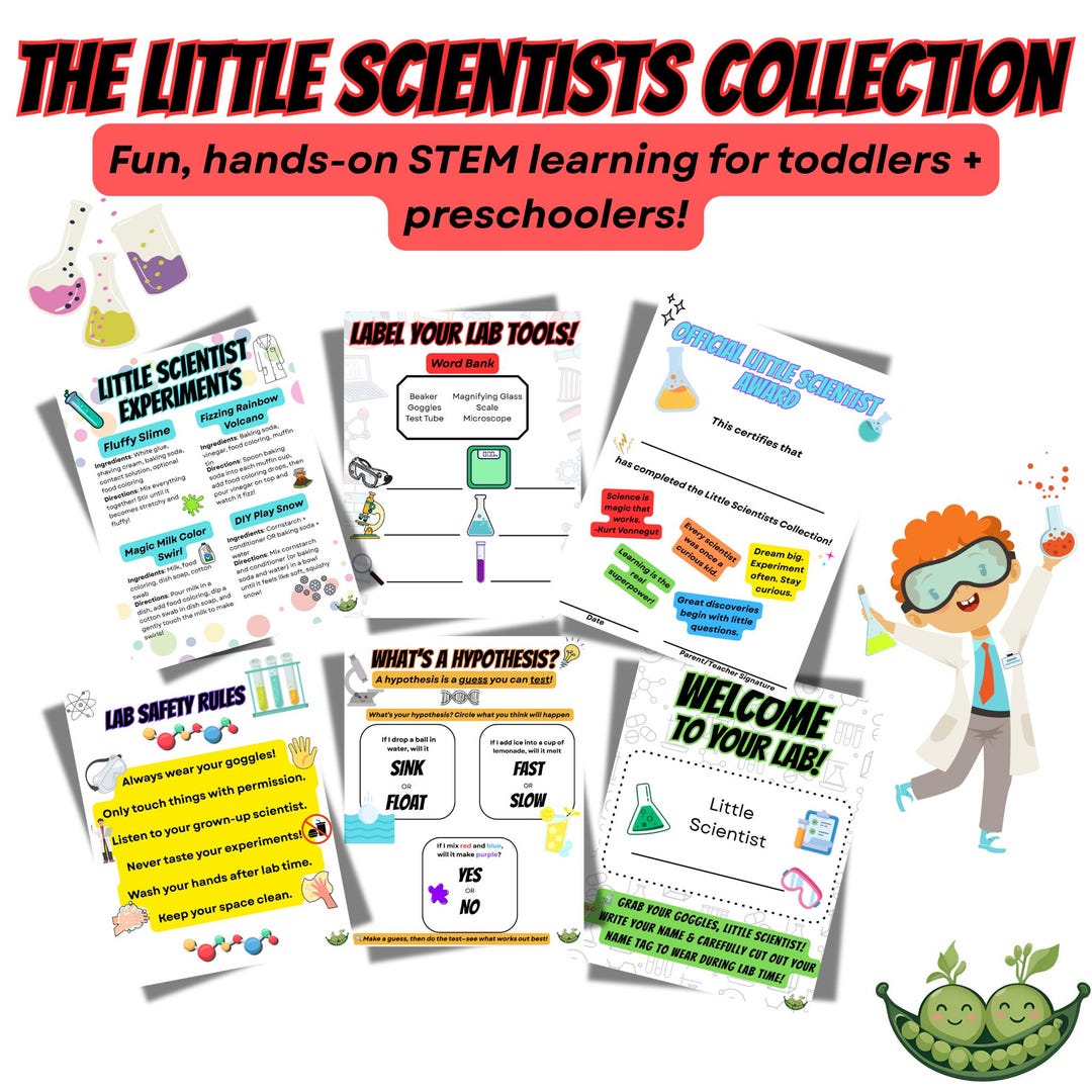 Little Scientists Printable Pack | Toddler STEM, Science Posters & Lab ...