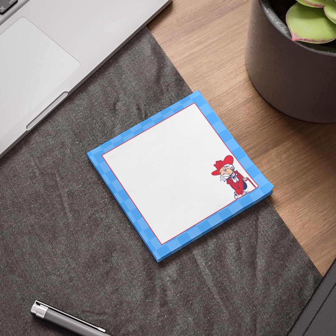 Ole Miss Post-it Note Pad | Blue Check Border - Etsy