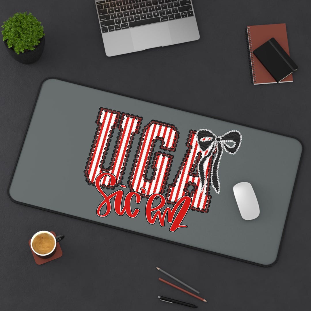 UGA Desk Mat | Georgia Bulldogs Football Mouse Pad - Etsy