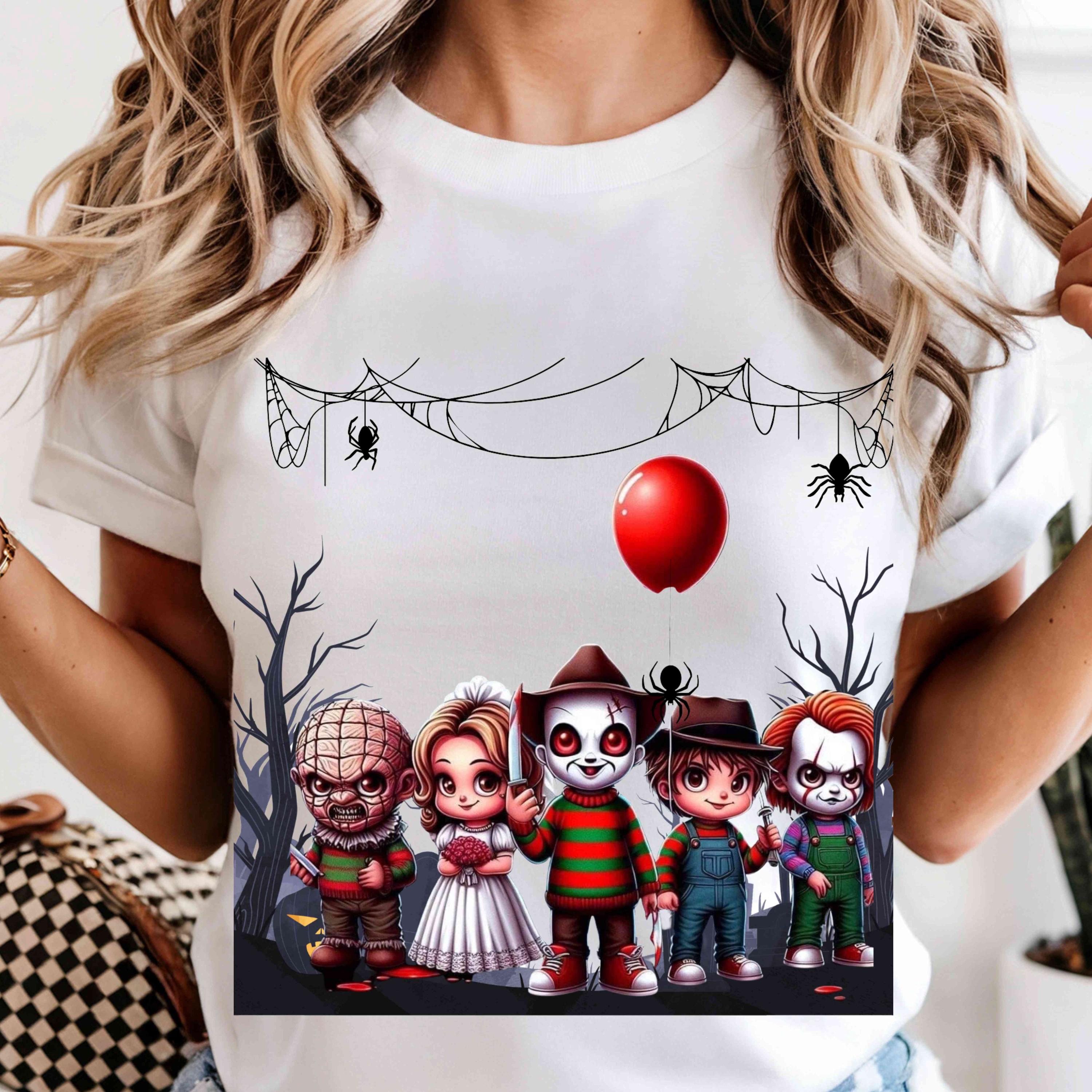Chibi Horror Characters Halloween PNG | Cute Scary Movie Monsters ...