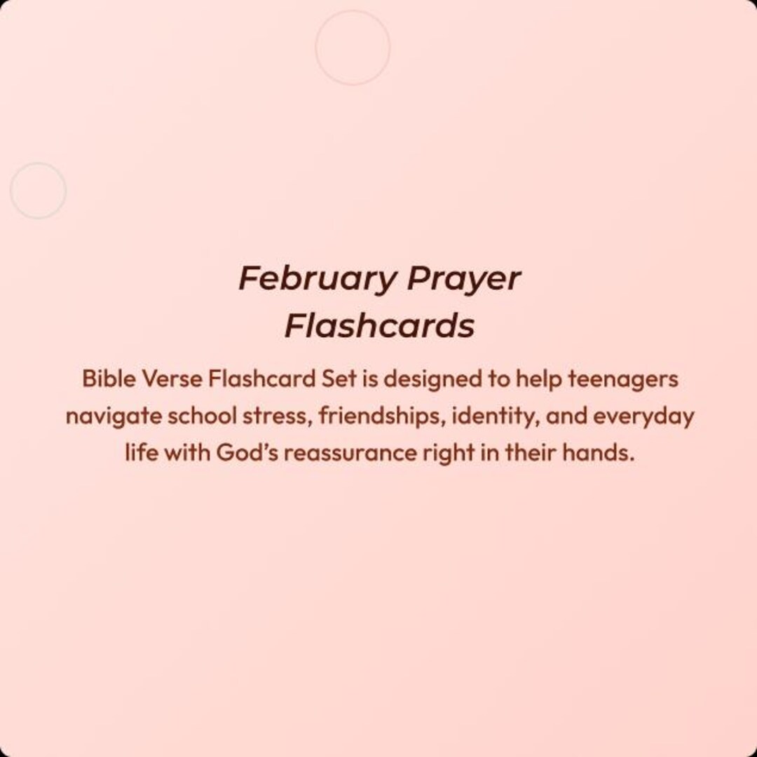Prayer Flashcards for Teens - Etsy