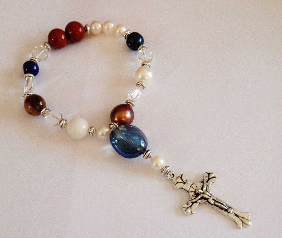 Lutheran Prayer Beads Frälsarkransen 18 bead rosary Pearls | Etsy