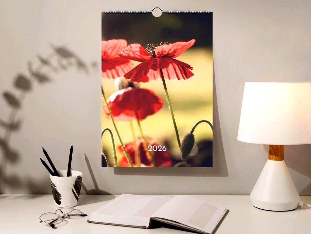 2026 Wall Calendar: Poppies, Wildflowers & Poetic Nature – A4 Floral ...