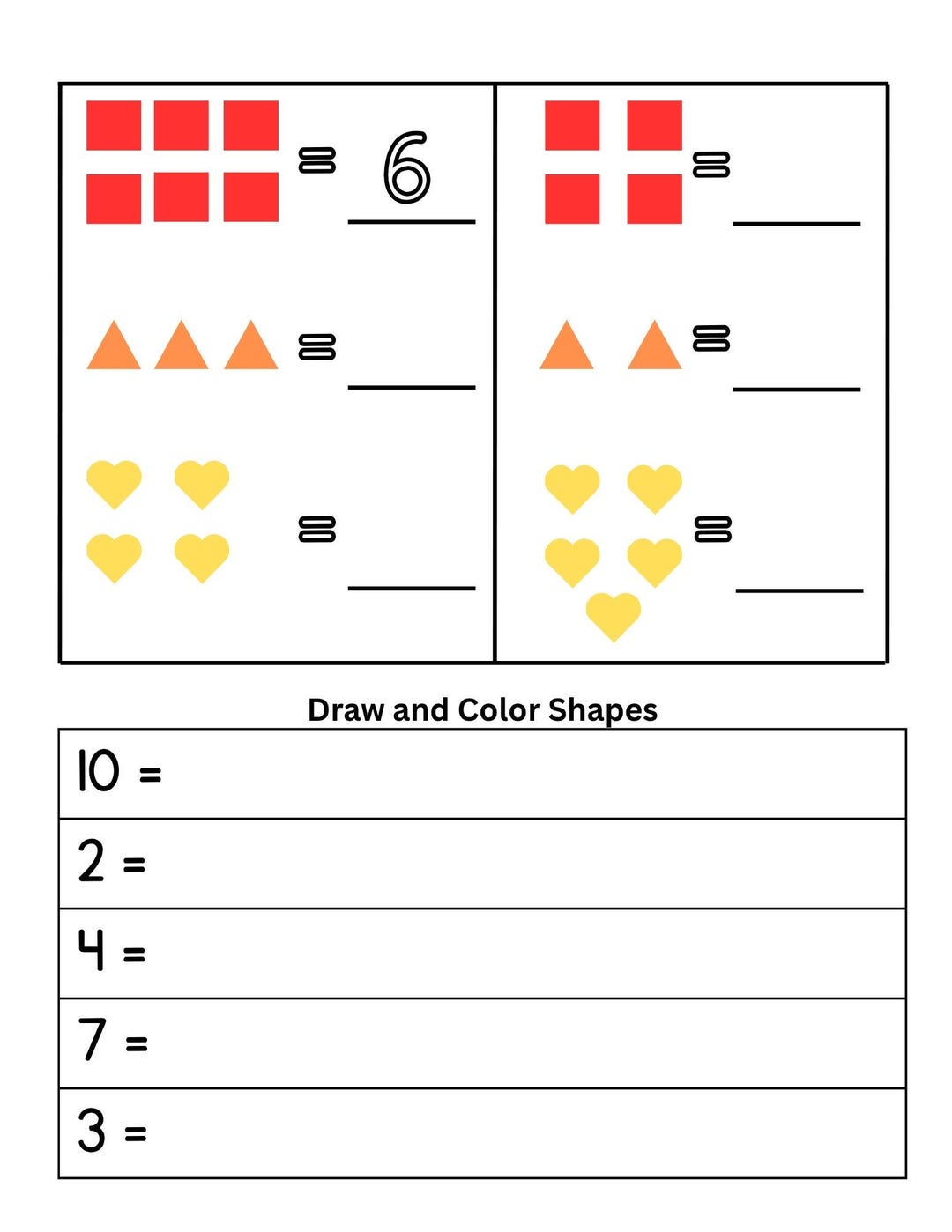 Printable Set of Five Pages With Early Learning Math for Primary Aged ...