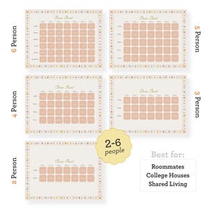 Editable Roommate Chore Chart: College Apartment Cleaning Schedule ...