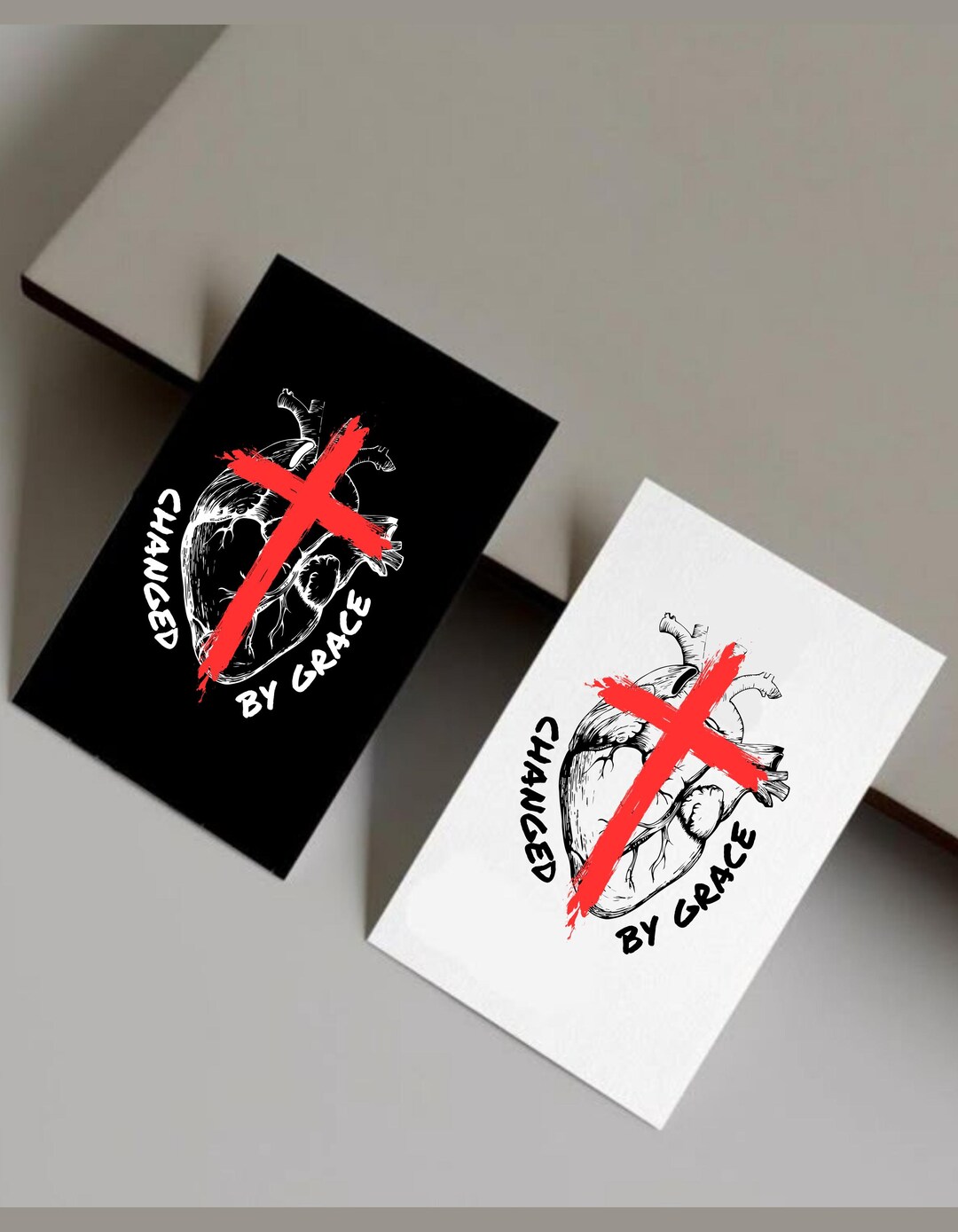 Changed by Grace Heart Cross PNG | Christian Faith Digital Design for ...
