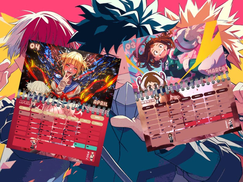My Hero Academia 2026 Calendar | Anime Printable Calendar | BNHA ...