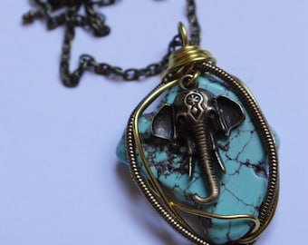 Turquoise Elephant | Etsy