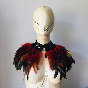 Phoenix Feather Collar Fire Feathers Halloween - Etsy