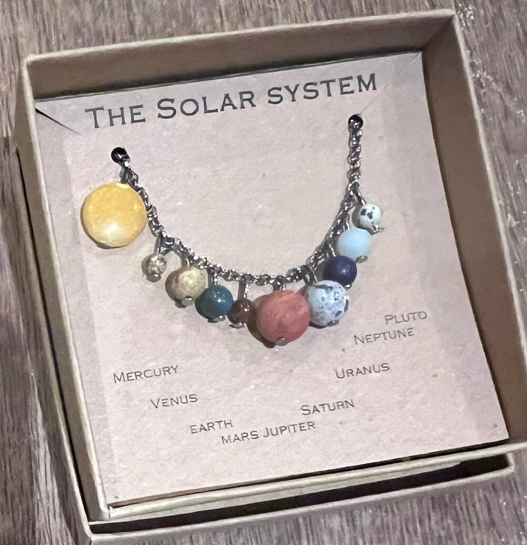Solar System Necklace Gem Stone - Etsy