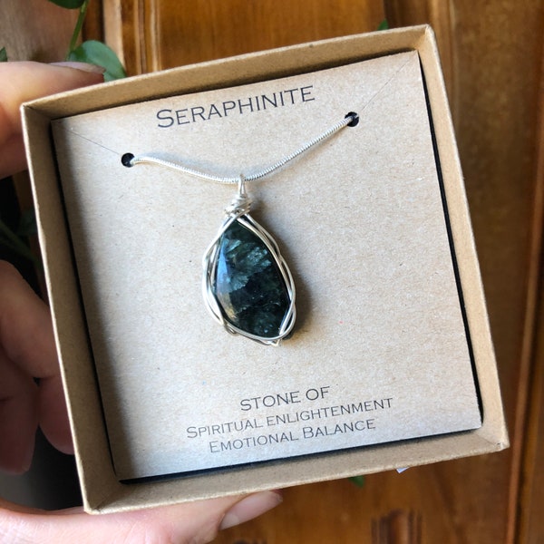 Seraphinite Necklace - Etsy