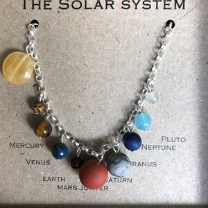 Solar System Necklace Gem Stone Sterling Silver 925 - Etsy