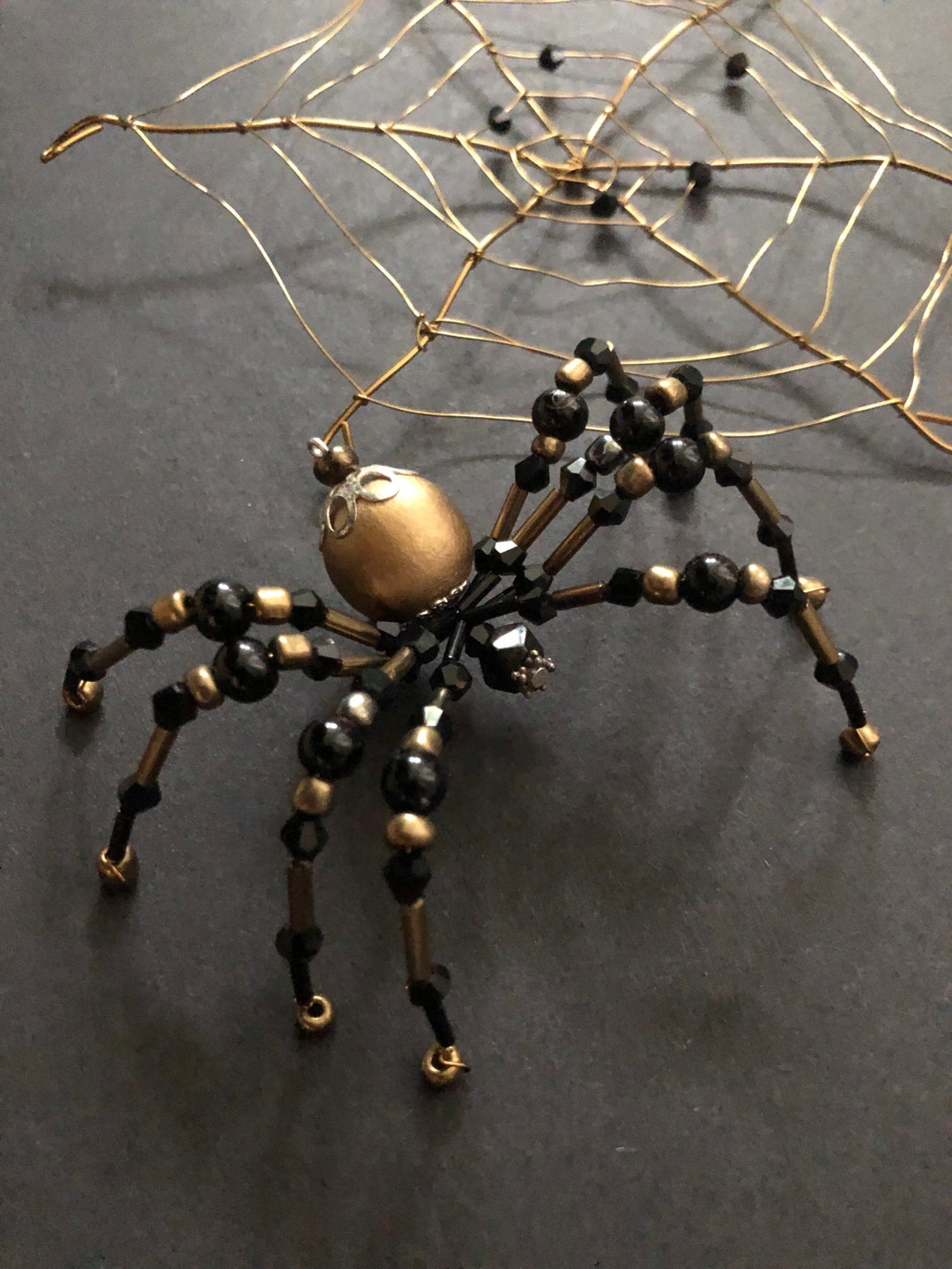 Beaded Spider and Web Kit / Wire Work Kit / Halloween Craft Kit / Make ...