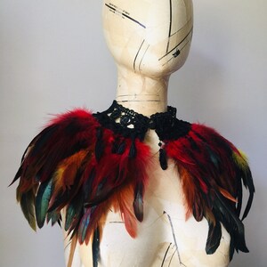 Phoenix Feather Collar Fire Feathers Halloween - Etsy