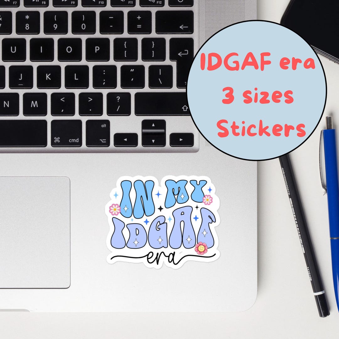 IDGAF Era Sticker: Retro 70s Daisy Waterproof Vinyl Decal Three Sizes ...