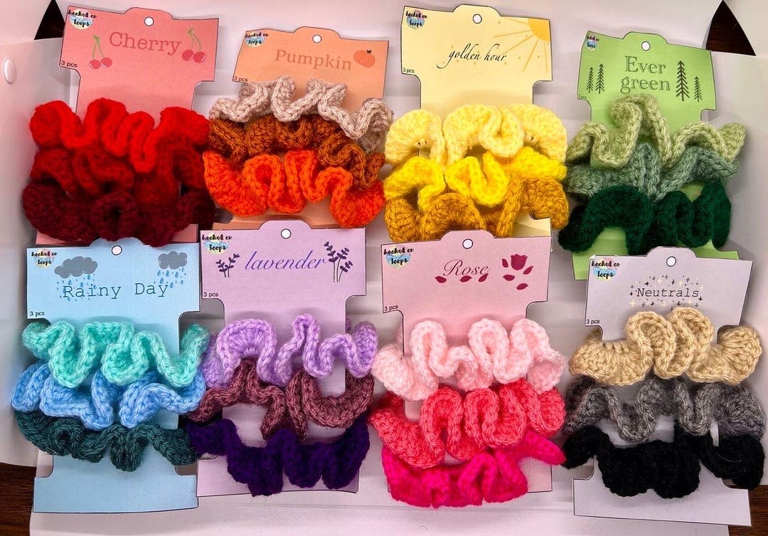Crochet Scrunchie Pattern PDF | Beginner Friendly Hair Tie Pattern ...