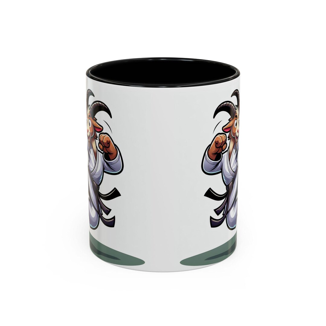 Karate Goat Accent Mug | Fun Gift for Martial Arts Lovers, Unique ...