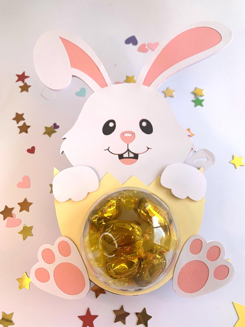 WITH Iris Shutter Easter Bunny Candy Holder Digital Files - Etsy