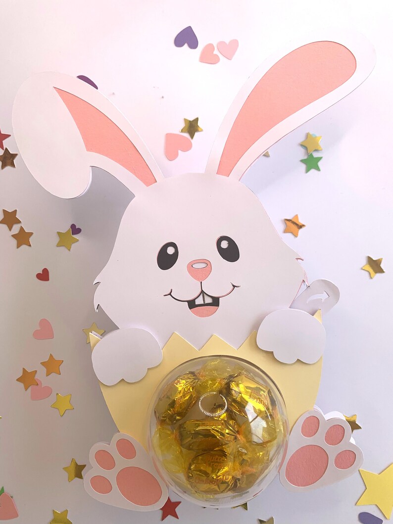 WITH Iris Shutter Easter Bunny Candy Holder Digital Files - Etsy