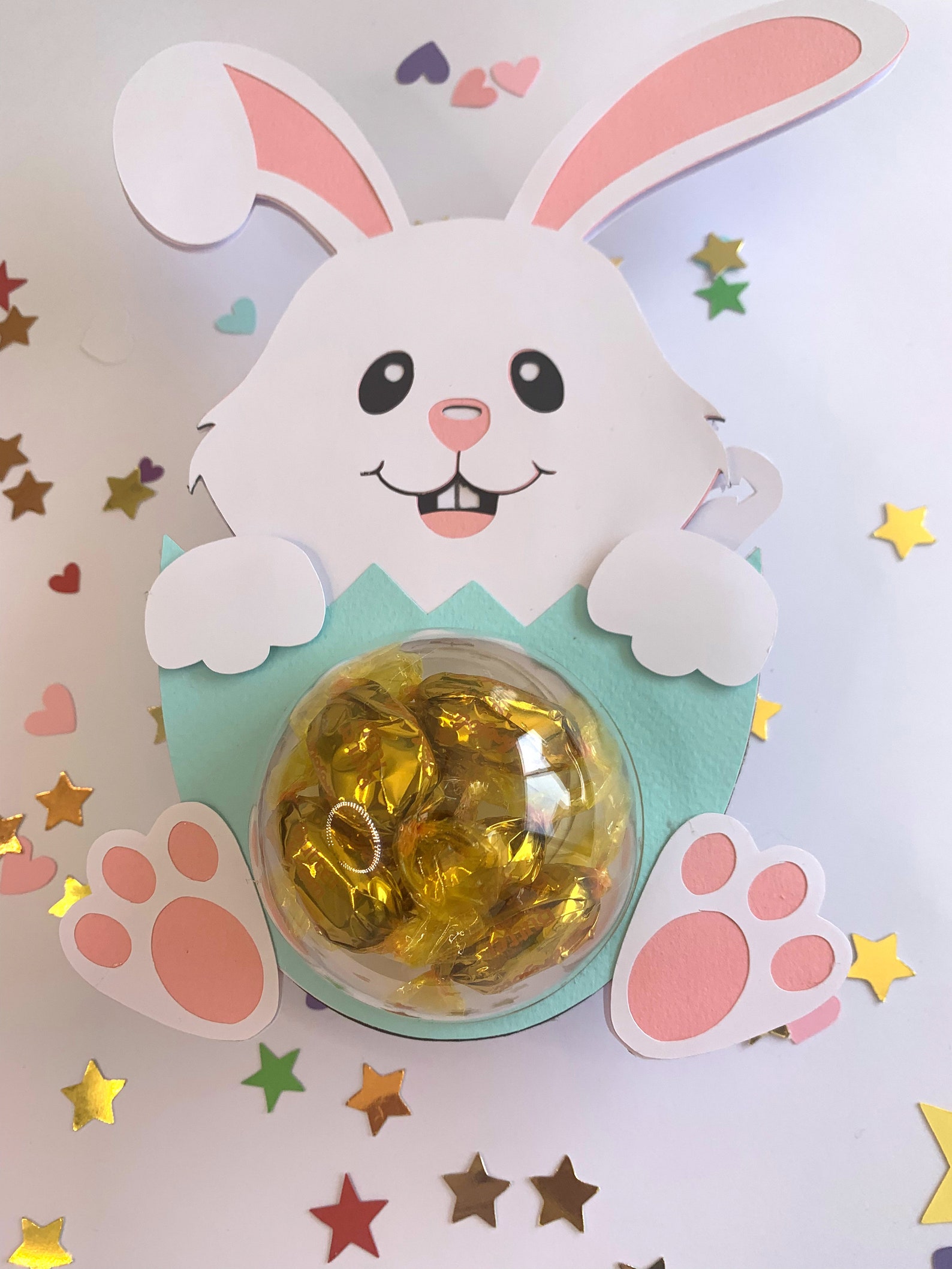 WITH Iris Shutter Easter Bunny Candy Holder Digital Files - Etsy