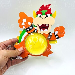 WITH Spoon Mechanism Bowser and Peach Candy Holder for 8cm / - Etsy