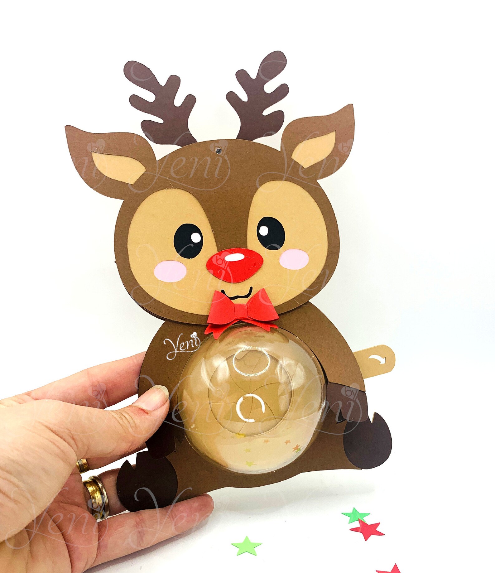 WITH Iris Shutter Reindeer Couple Candy Holder Reindeer - Etsy