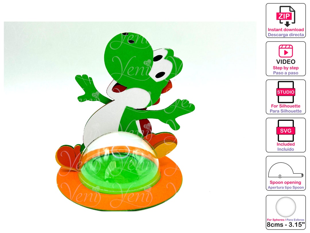 WITH Spoon Mechanism Yoshi up Candy Holder for 8cm / 3.15 Sphere ...