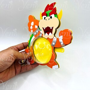 WITH Spoon Mechanism Bowser and Peach Candy Holder for 8cm / - Etsy