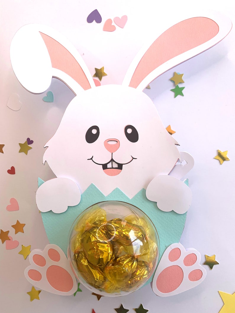 WITH Iris Shutter Easter Bunny Candy Holder Digital Files - Etsy