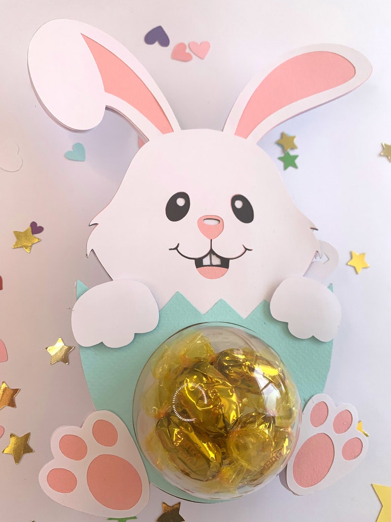 WITH Iris Shutter Easter Bunny Candy Holder Digital Files - Etsy