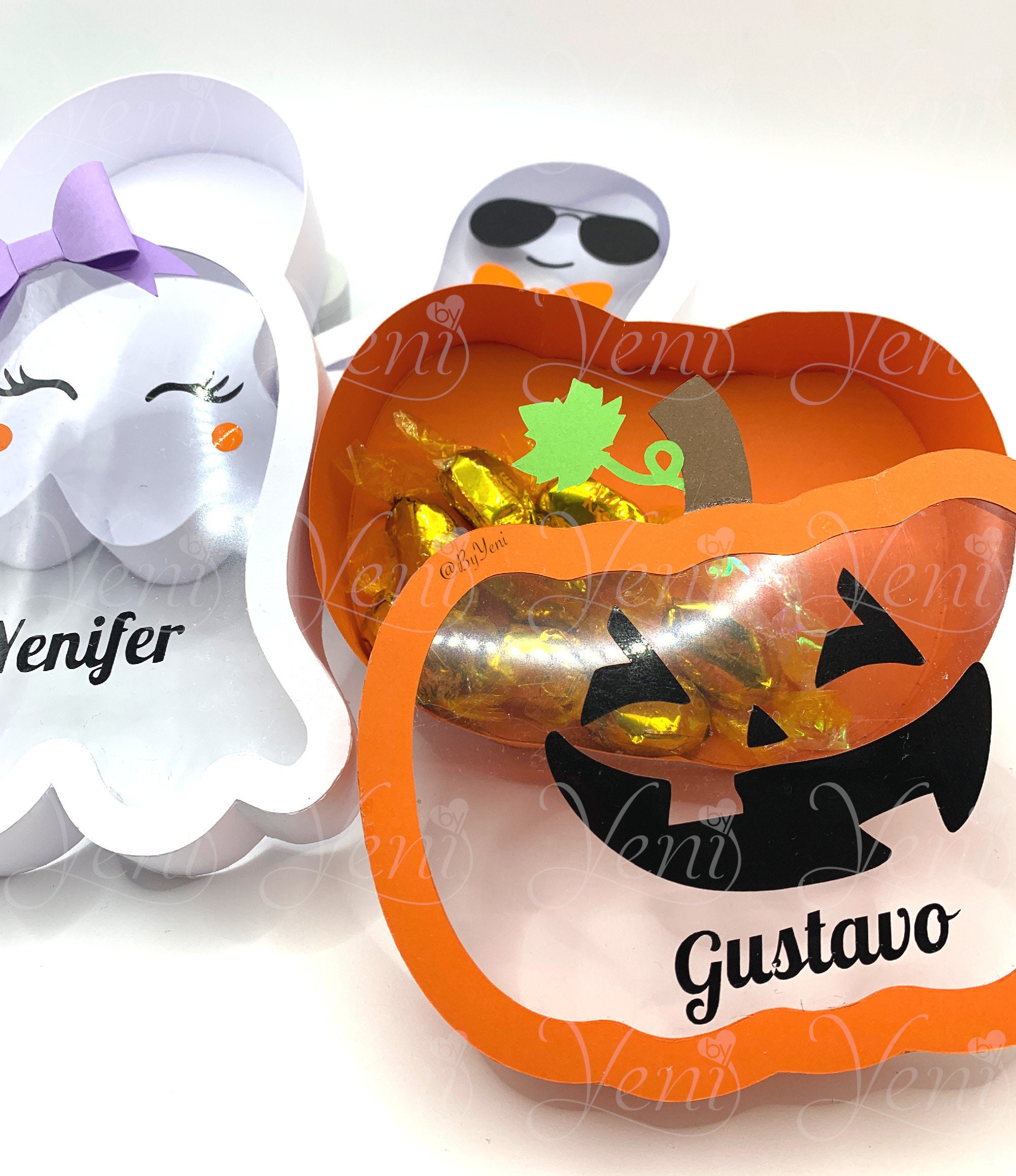 Boxes With Acetate LID Halloween Pack Adorables Pumpkin and - Etsy