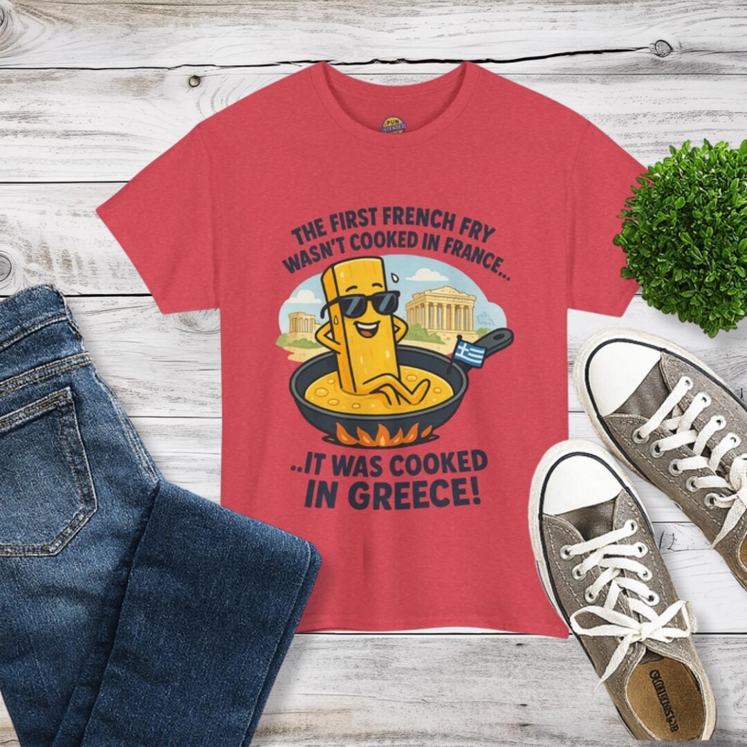 Discover Greek Fry History Tshirt | Funny Foodie Fact Apparel | Greece ...