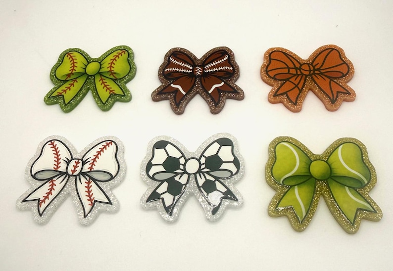 Sport Bows Acrylic Flatback (exclusive Groovy & Resin) - Etsy