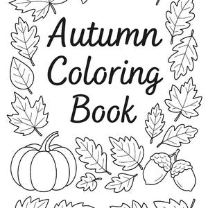 Autumn Coloring Book for Kids: Woodland Animals, Pumpkins (PDF File) - Etsy