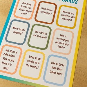 Boho Conversation Cards Worksheet for Kids – Fun & Reflective Prompts ...