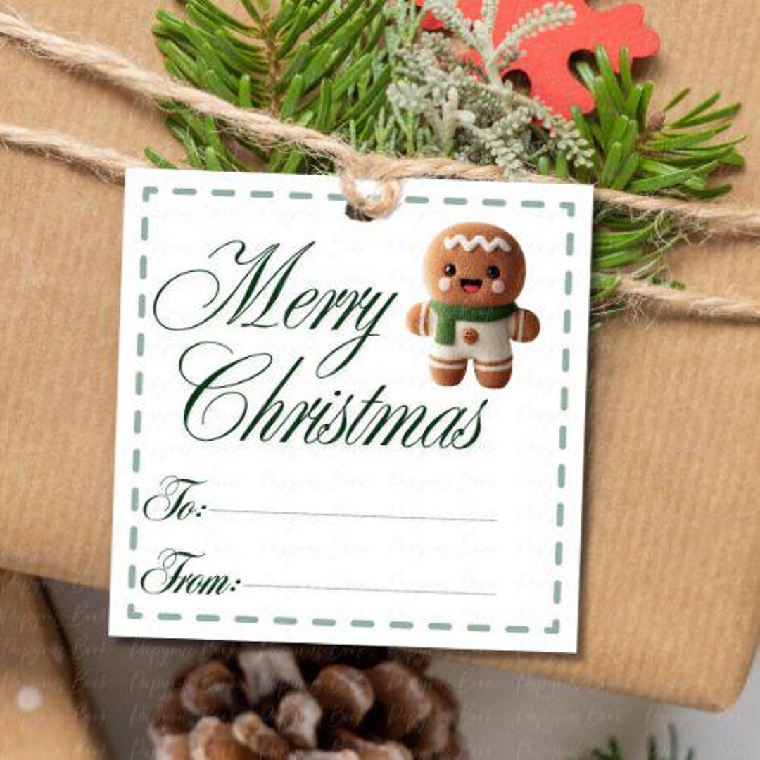 Christmas Tag Personalized Printable Label Christmas Gift Tag to Print ...