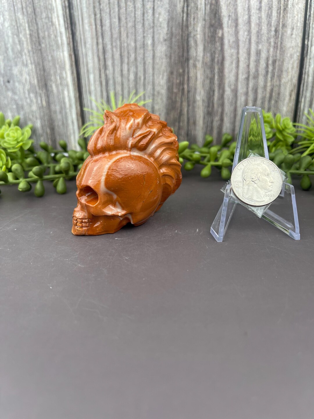 Unique Mohawk Skull Carving - Etsy
