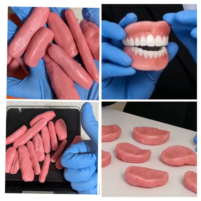 11g Large Size Pink Denture Gum Kit Thermoplastic Acrylic Lightweight ...